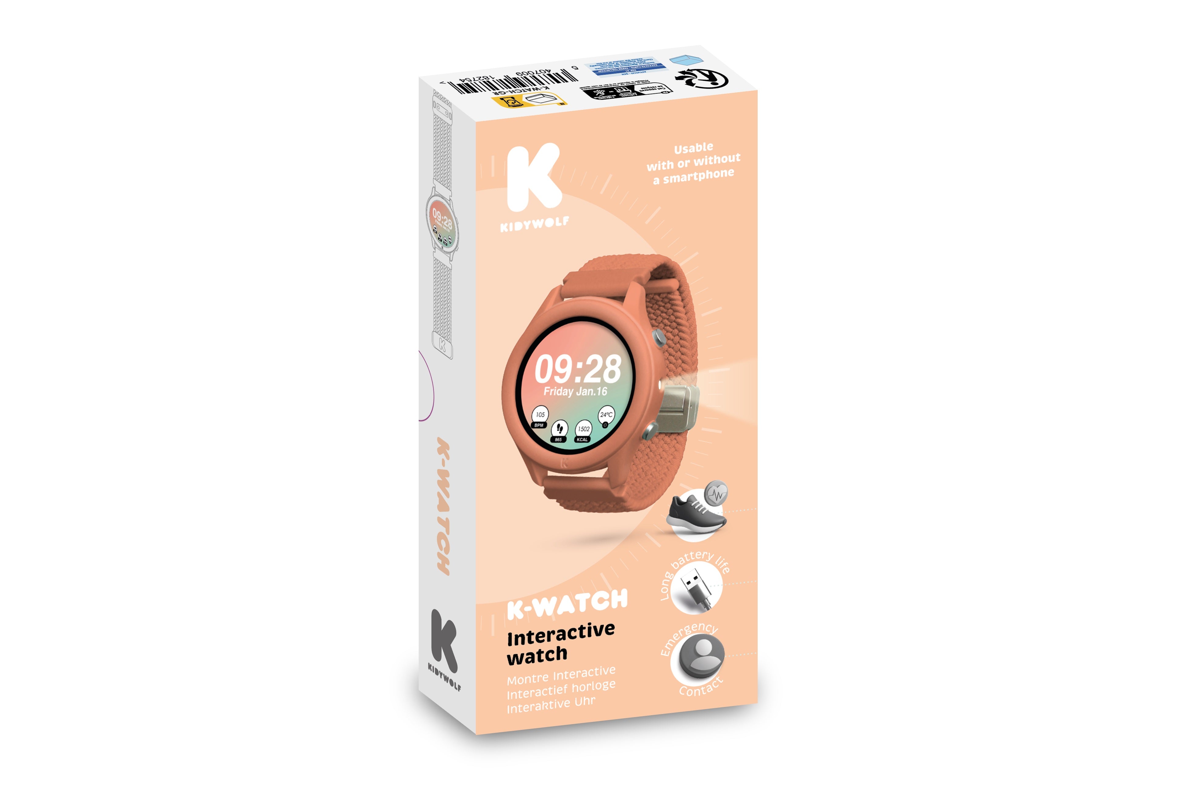 K-WATCH Reloj interactivo Naranja · Kidywolf