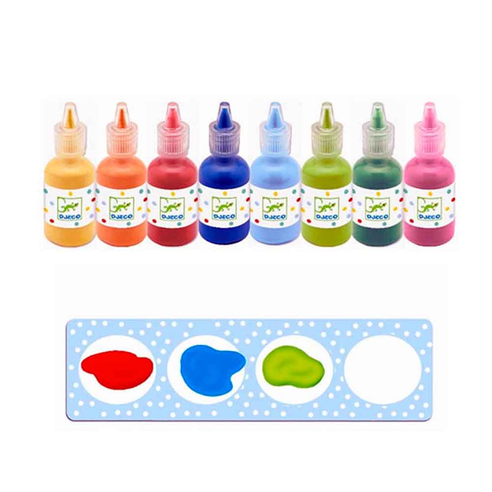 Colores para peques 8 botes témpera · DJECO