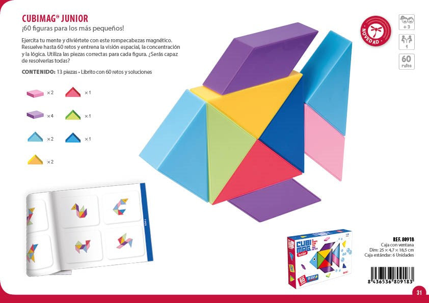 Cubimag Jr - Juego magnético de lógica - desde 3 años